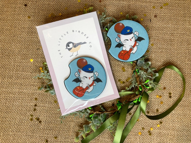 FFXIV Final Fantasy Mail Moogle Foam Coaster Car Accessory - Etsy
