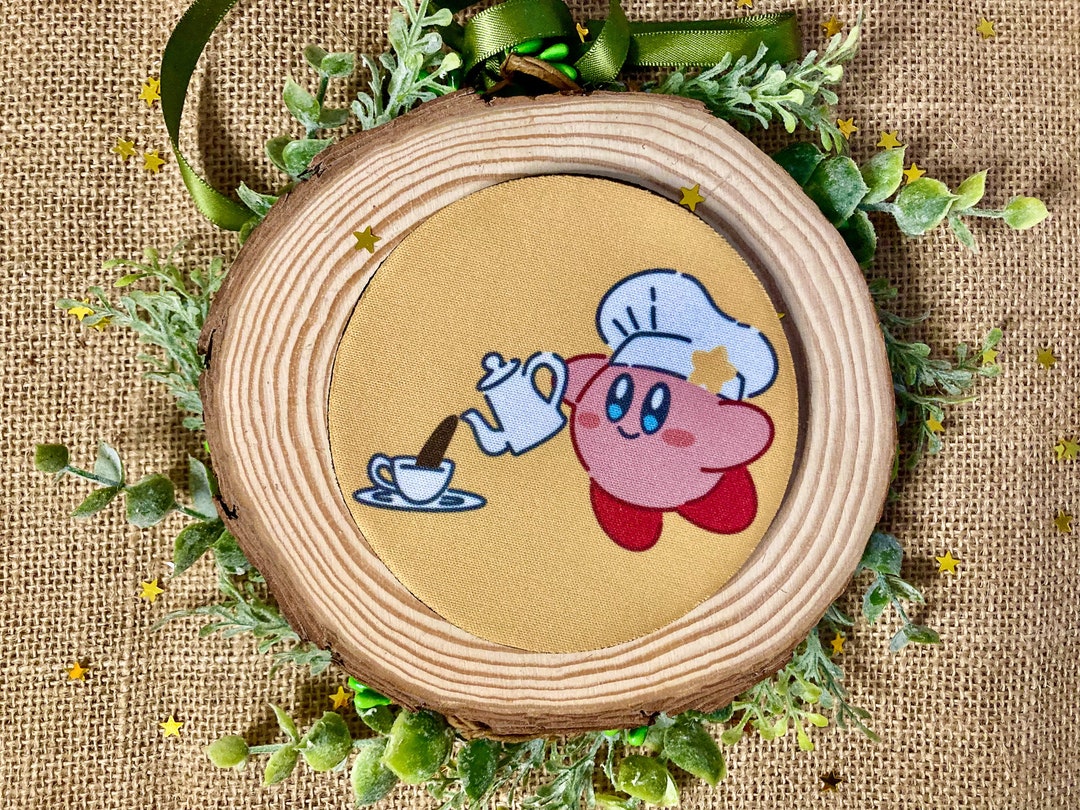 Chef Baker Kirby Coffee Café Foam Coaster Kawaii Desk Accessory Drink ...