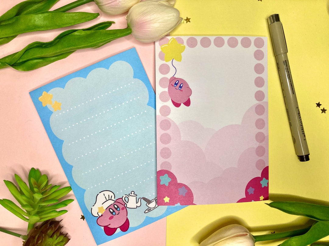 Kirby Post-it Notes Nintendo Gradient Aesthetic Clouds Stars Coffee ...