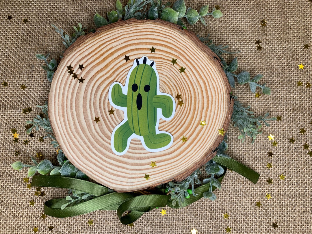 Cactuar Final Fantasy Sticker Vinyl Sticker Mog Ffxiv Cactus - Etsy