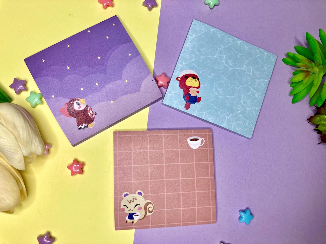 Animal Crossing Post-it® Brand Sticky Notes Celeste| Pascal| Marshal ...