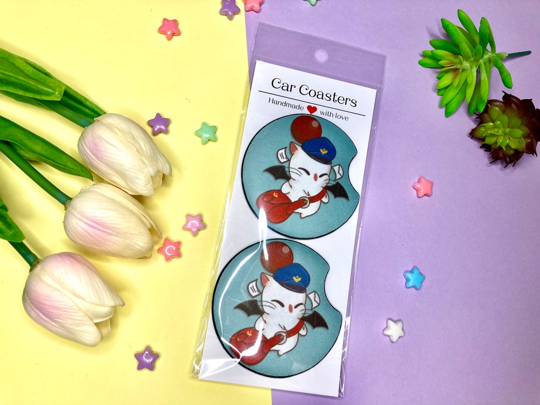 FFXIV Final Fantasy Mail Moogle Foam Coaster | Car Accessory Drink ...