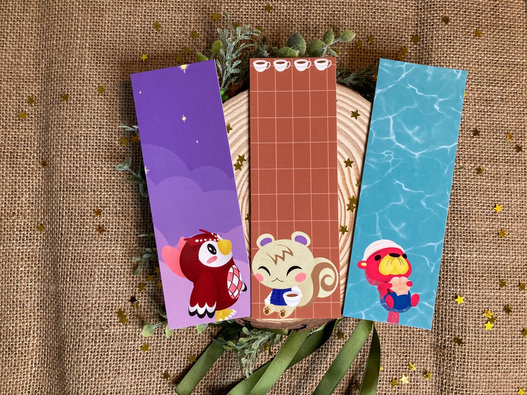 Animal Crossing Bookmark | Book Lover Bookworm| Celeste Pascal Marshal ...