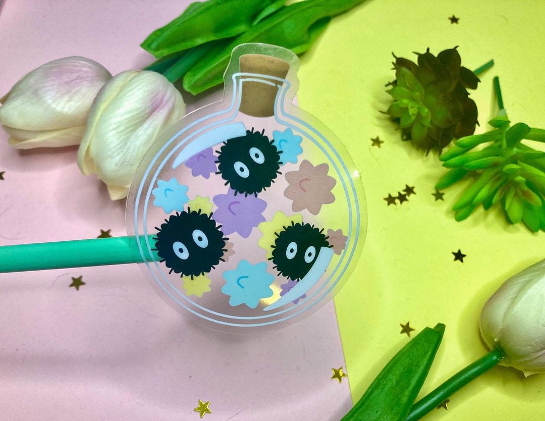 Clear Matte Soot Sprits Vinyl Sticker Star Candy Konpetito Potion ...