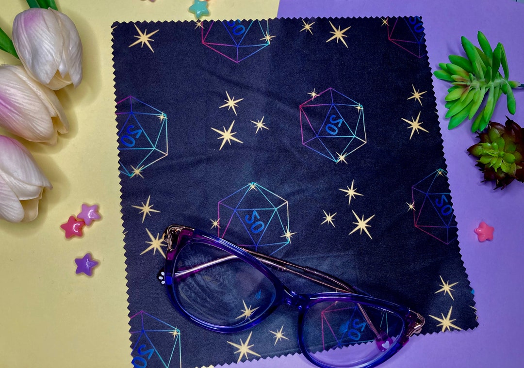 Dnd D20 Dungeons and Dragons Microfiber Lens Cleaning Cloth Glasses ...