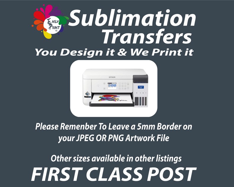 A4 Size, Soft & Hard Surfaces, Sublimation Transfer Prints, Sublimation ...