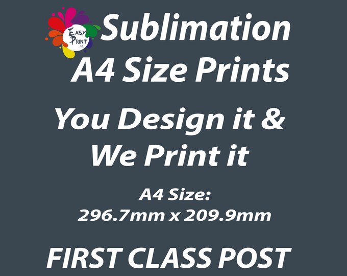 A4 Size, Soft & Hard Surfaces, Sublimation Transfer Prints, Sublimation ...