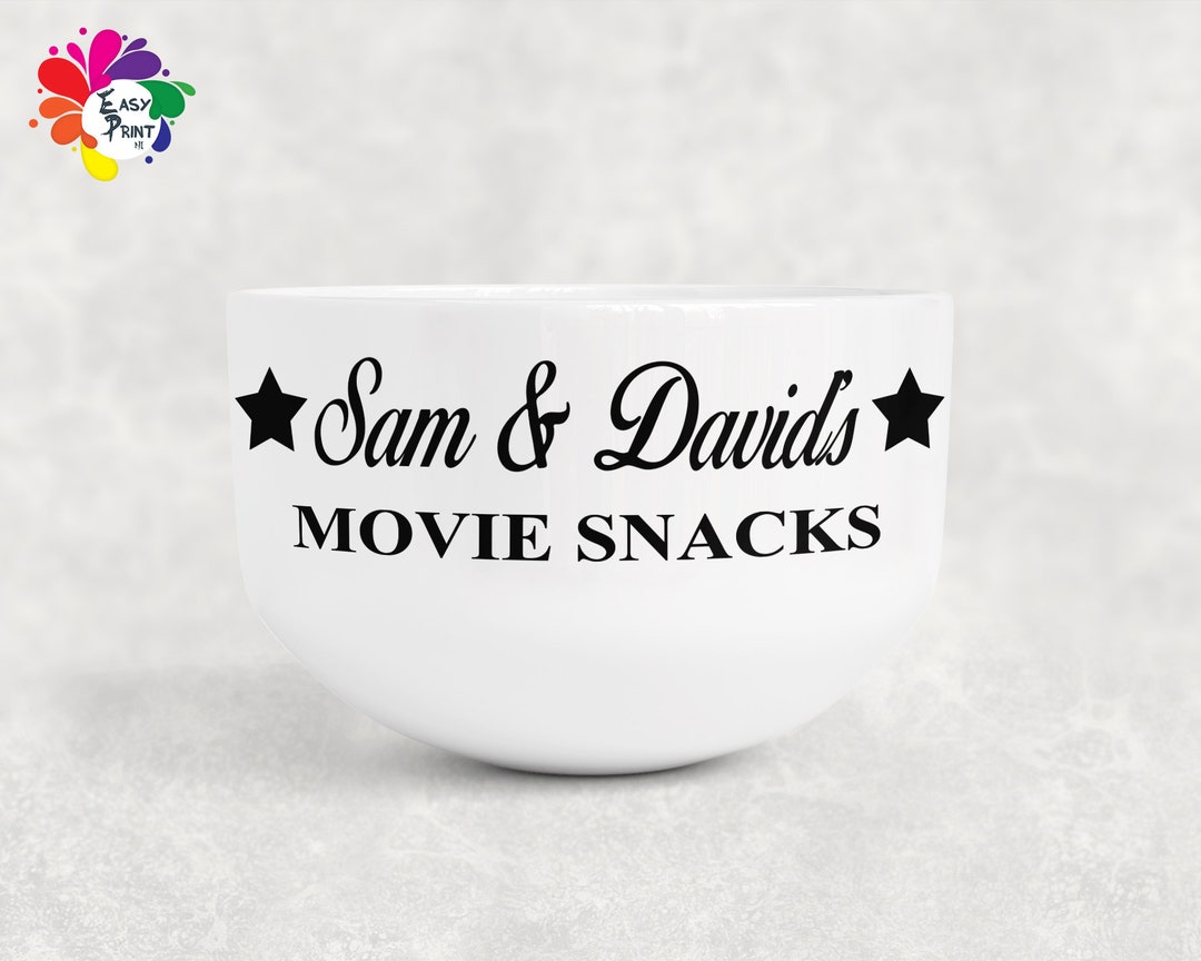 Personalised Bowl, Sharing Bowl, Couples Gift, Movie Night ...