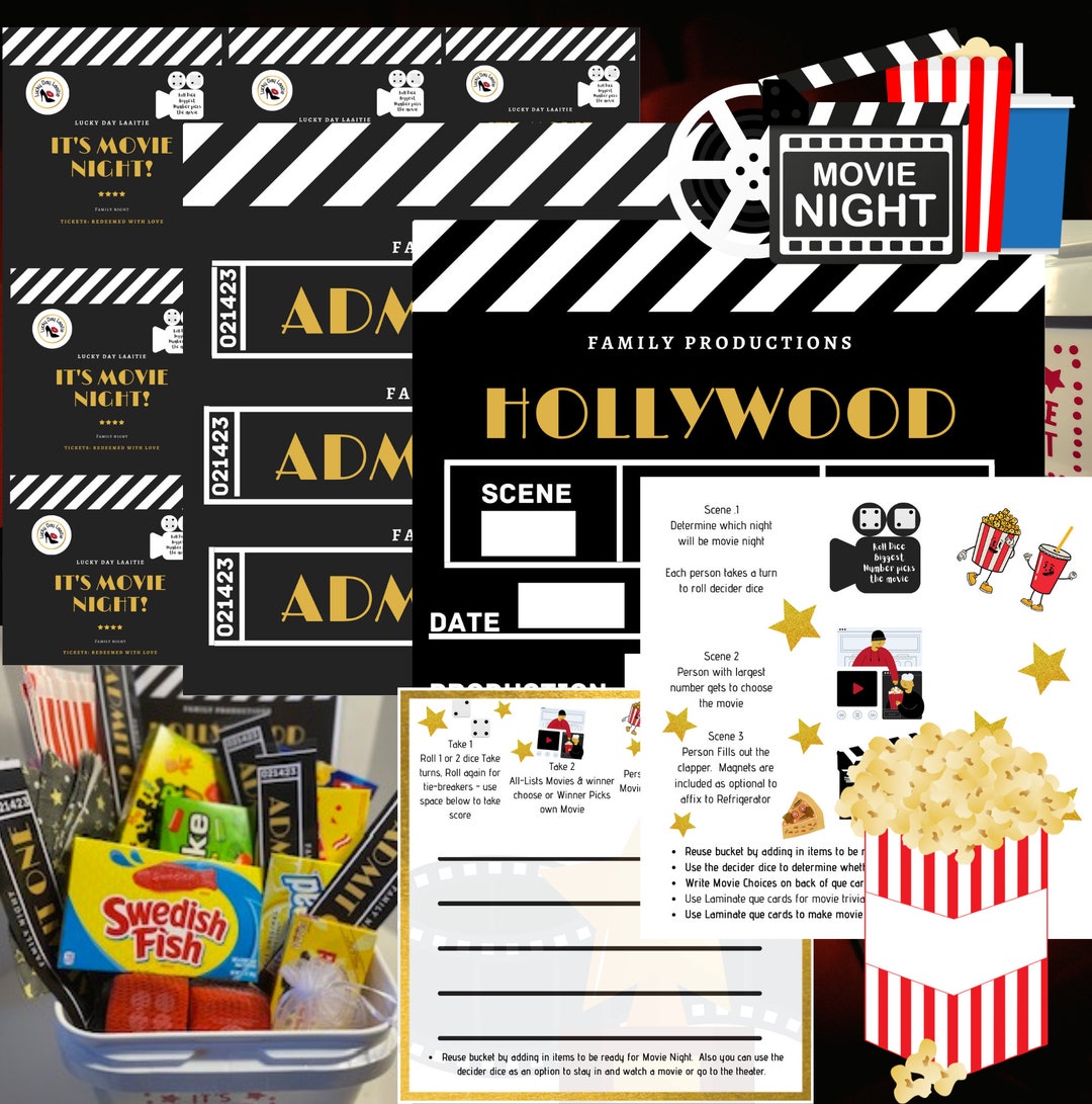 Digital Movie Night Planning Kit - Etsy