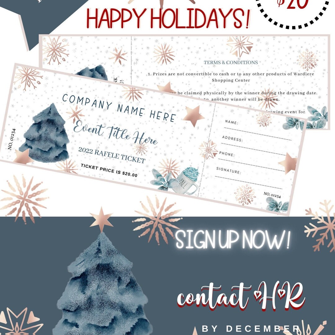 RAFFLE Ticket Template, Bonus Bonus Event Flyer Included, Fundraiser ...