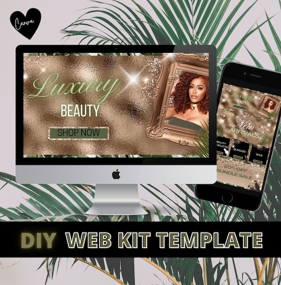 DIY Web Design Kit Beauty Website Boutique Web Site Kit Wed - Etsy
