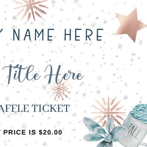 RAFFLE Ticket Template, Bonus Bonus Event Flyer Included, Fundraiser ...
