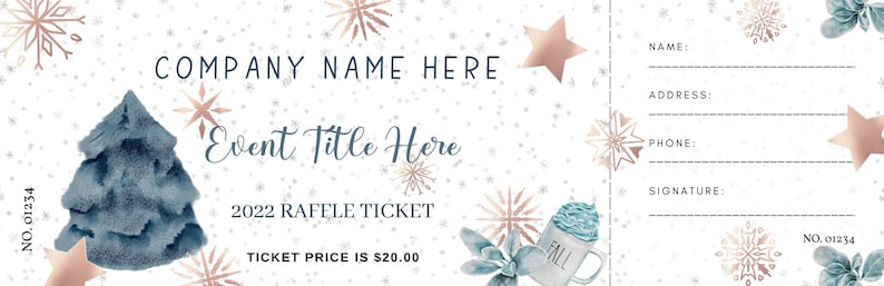 RAFFLE Ticket Template, Bonus Bonus Event Flyer Included, Fundraiser ...
