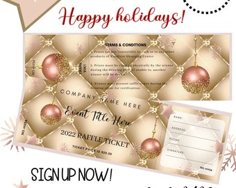 RAFFLE Ticket Template Bonus Bonus Event Flyer Included - Etsy