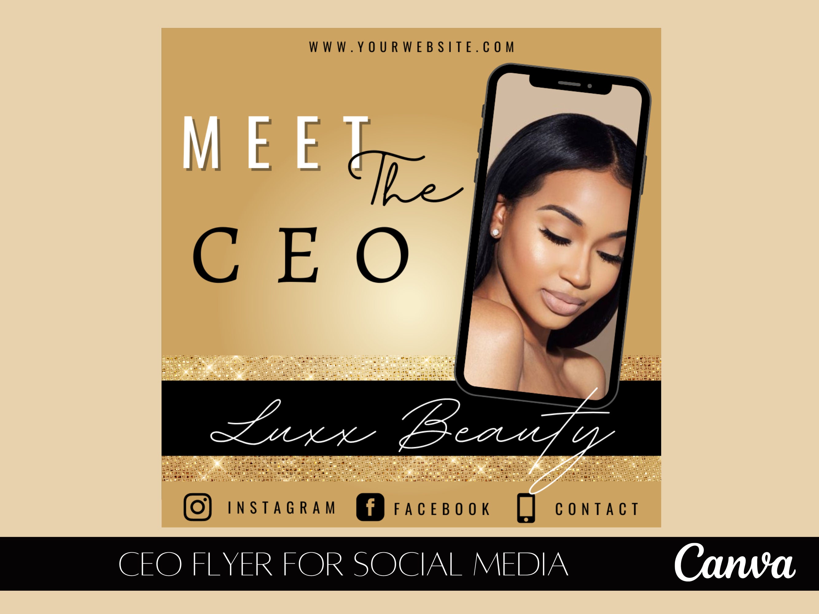 CEO Flyer , Grand Opening, Beauty Flyer, Beauty Template, Meet the Ceo ...