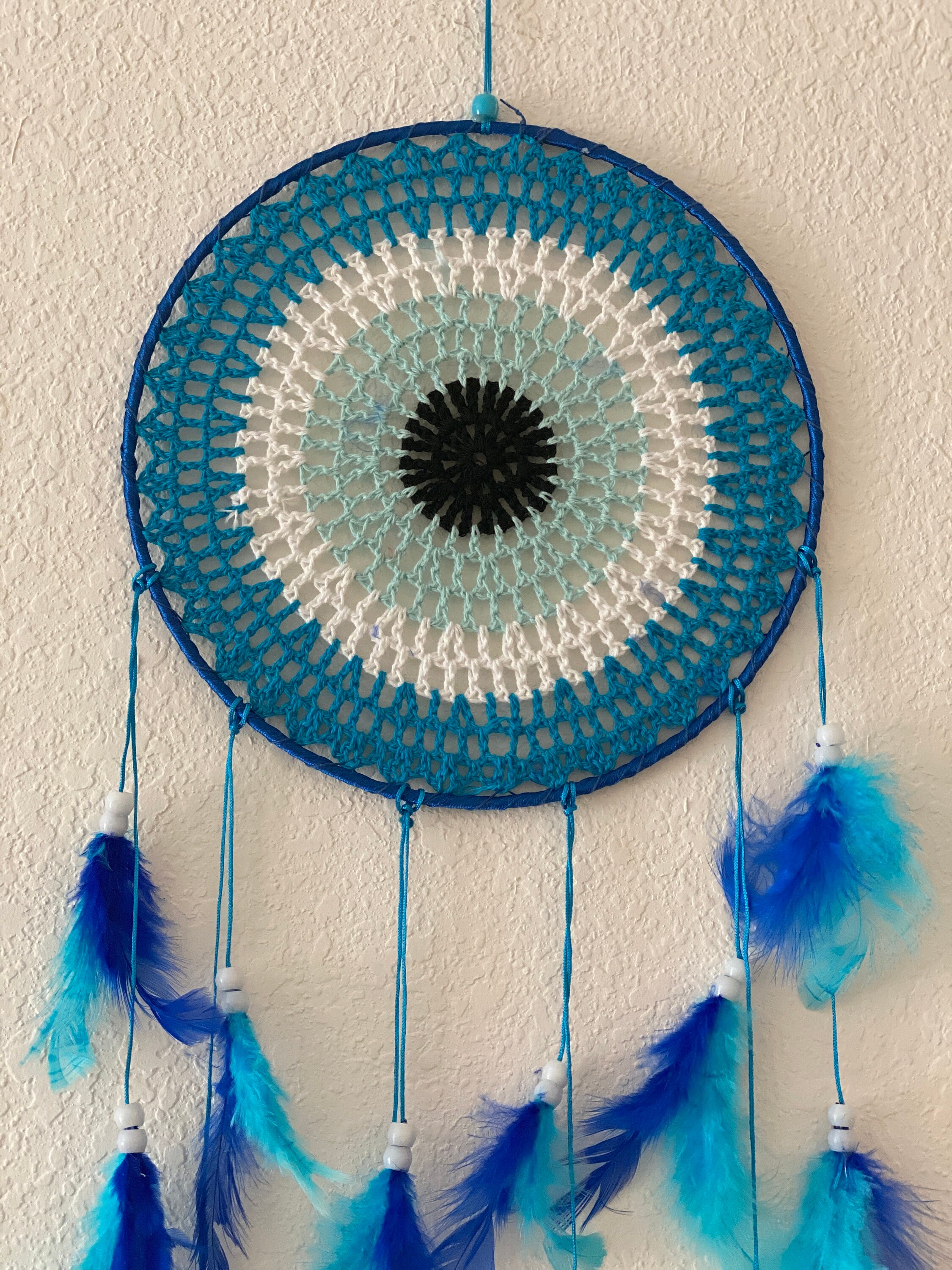 Evil Eye Knit Dream Catcher - Etsy