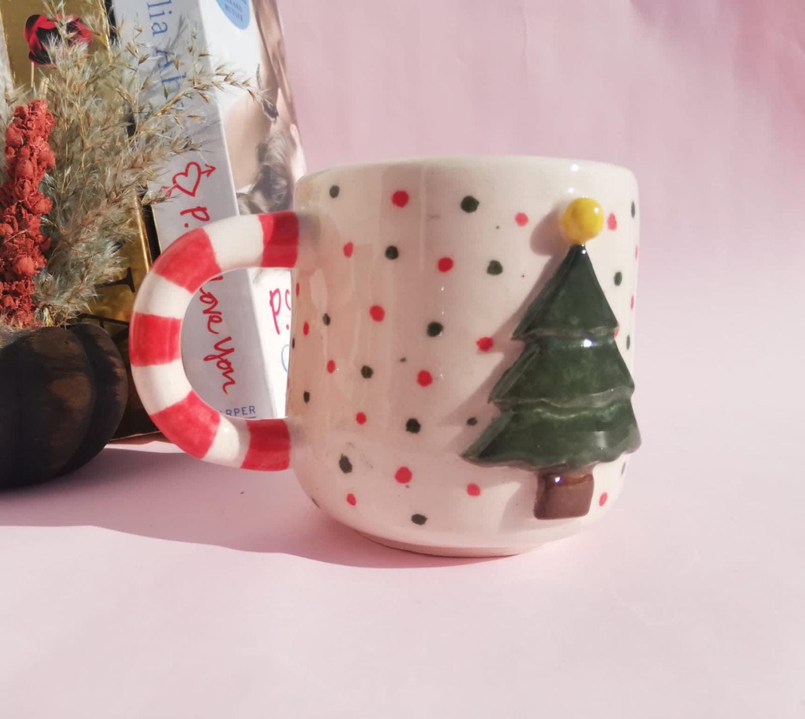 Christmas Tree Handmade Ceramic Designer Coffee Cup With Handle - Etsy