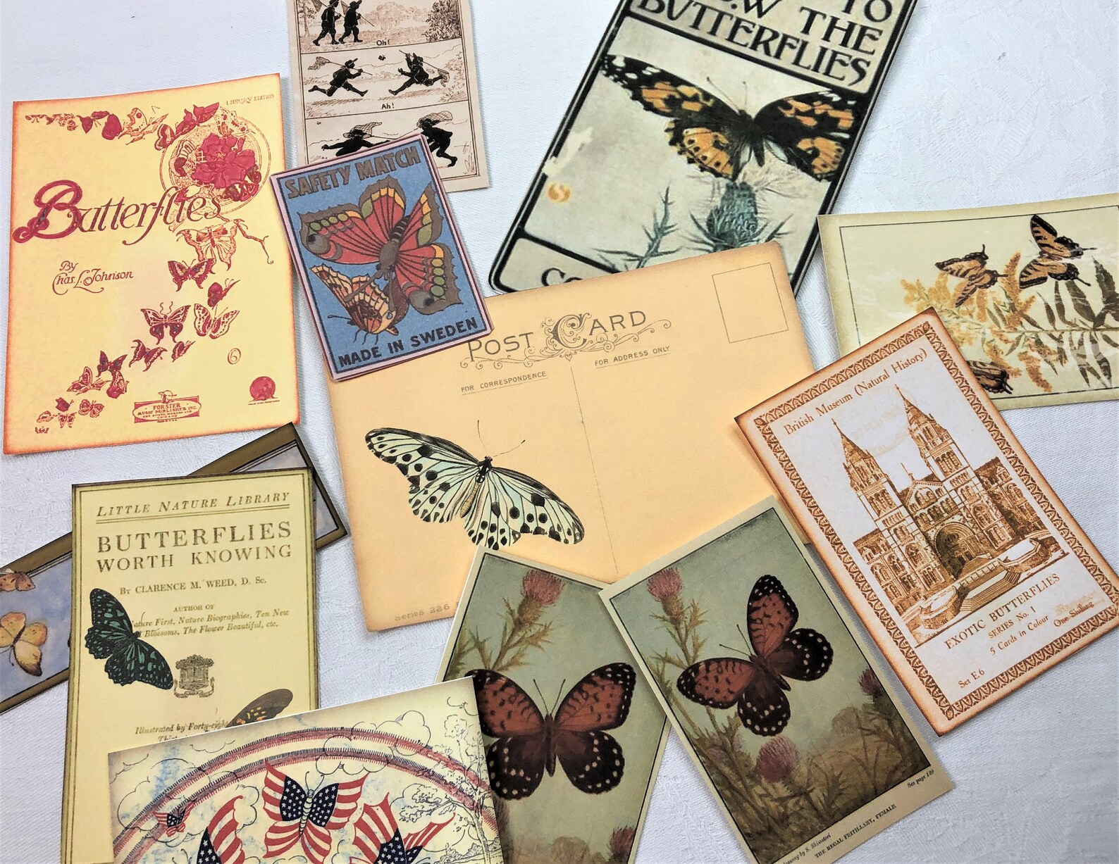 Vintage Butterfly Ephemera Printable Junk Journal Digital Download 5 ...