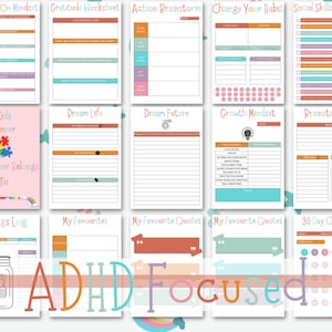 ADHD Planner for Kids , Printable Kids ADHD Planner, Kids School ...