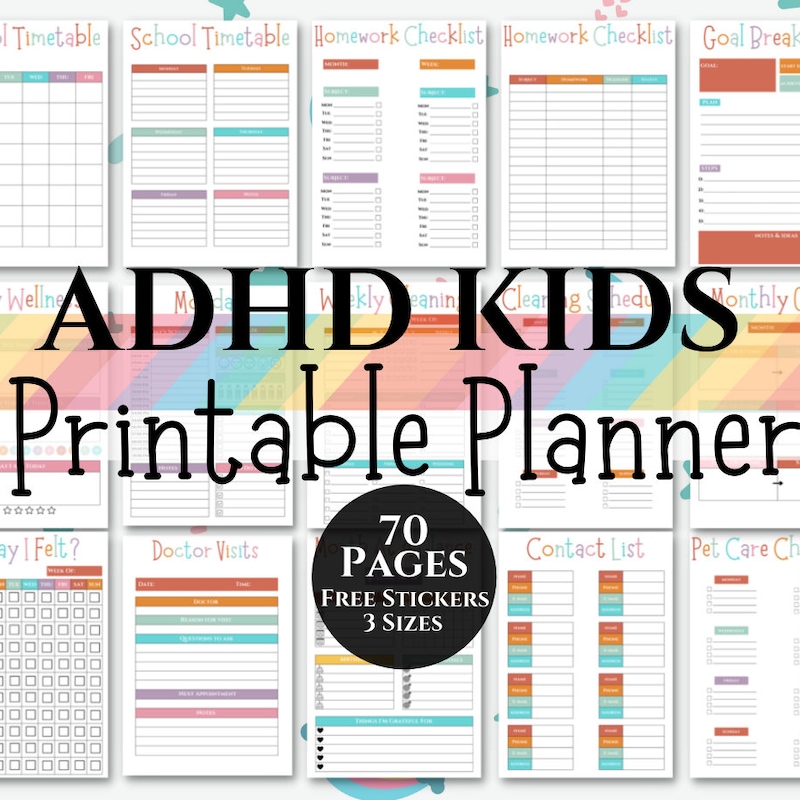 Adhd Planner Printable - Etsy