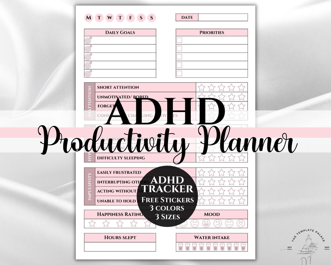ADHD Planner Daily Printable Adult ADHD Journal Adult ADHD - Etsy UK