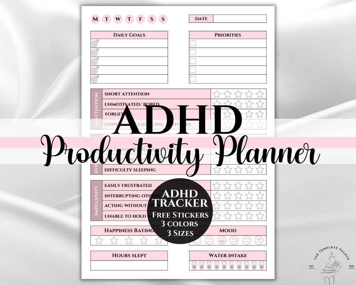 ADHD Planner Daily Printable Adult ADHD Journal Adult ADHD | Etsy