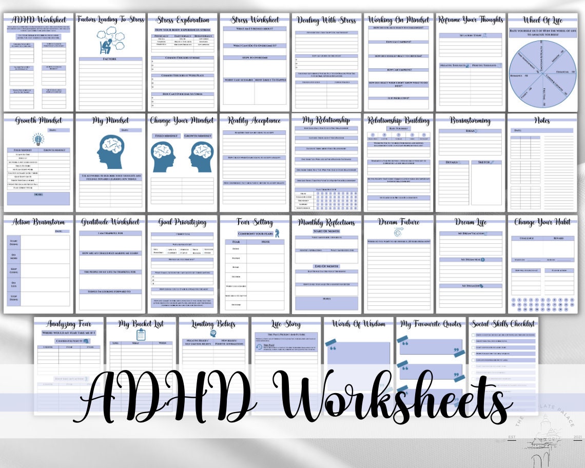 ADHD Planner Printable, ADHD Planner Adult, Printable Adult ADHD ...