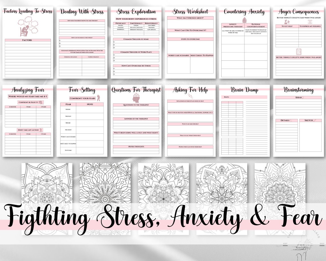 Anxiety Journal, Therapy Worksheet, Self Care Checklist, Wellness ...