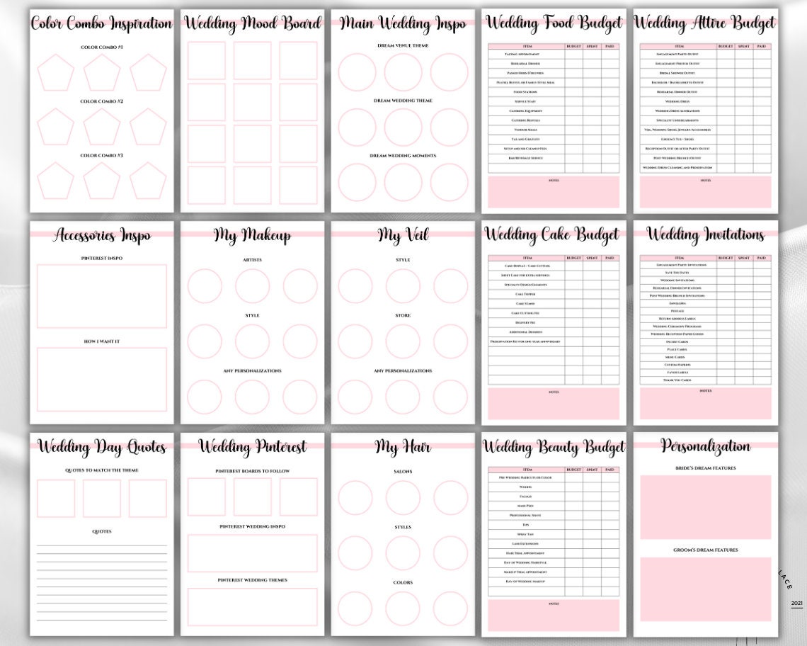 Wedding Planner Printable, Printable Wedding Planner, Wedding Plan ...