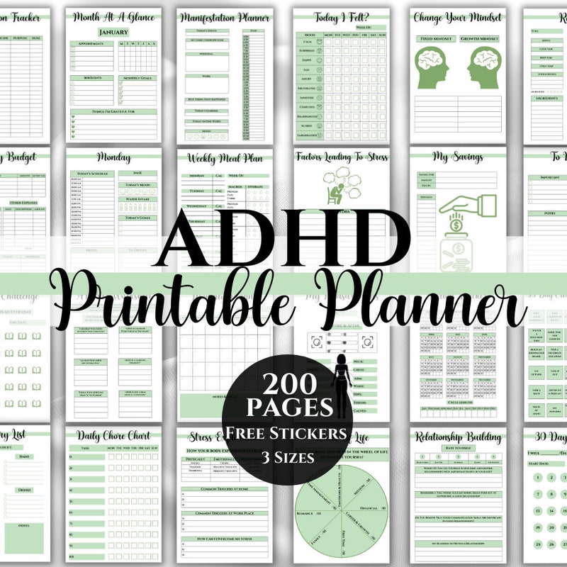 Adhd Planner Printable - Etsy