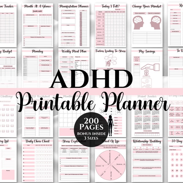 Adhd Planner Printable - Etsy