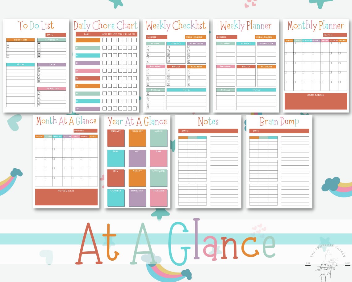 ADHD Planner for Kids Printable Kids ADHD Planner Kids - Etsy