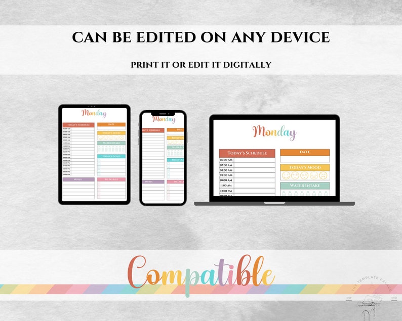 Weekly Planner Printable Weekly Planner Digital Weekly - Etsy