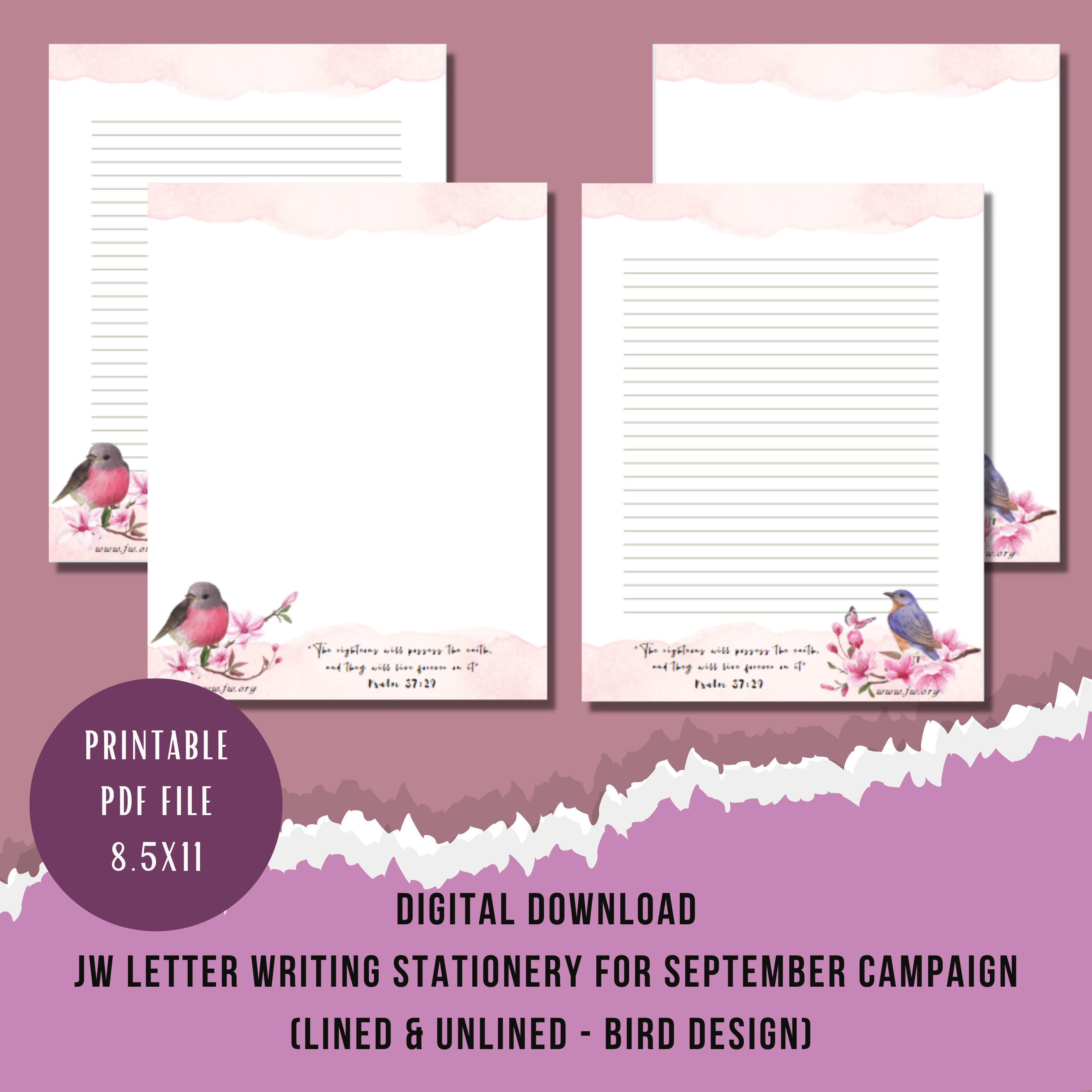 JW Printable Letter Writing Stationery for Enjoy Life Forever Campaign ...