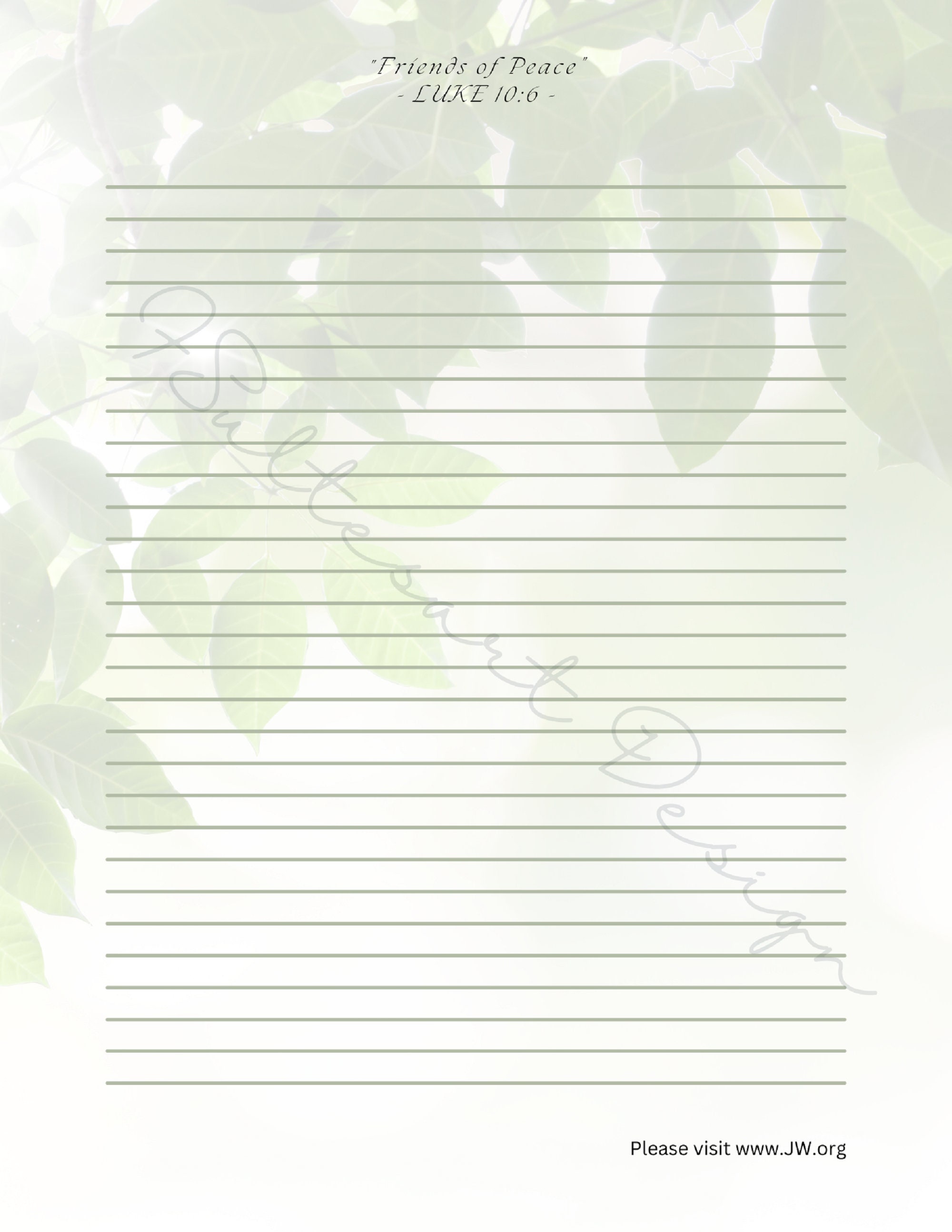 JW Letter Writing Ideas for friends of Peace Assembly 2023 JW Printable ...