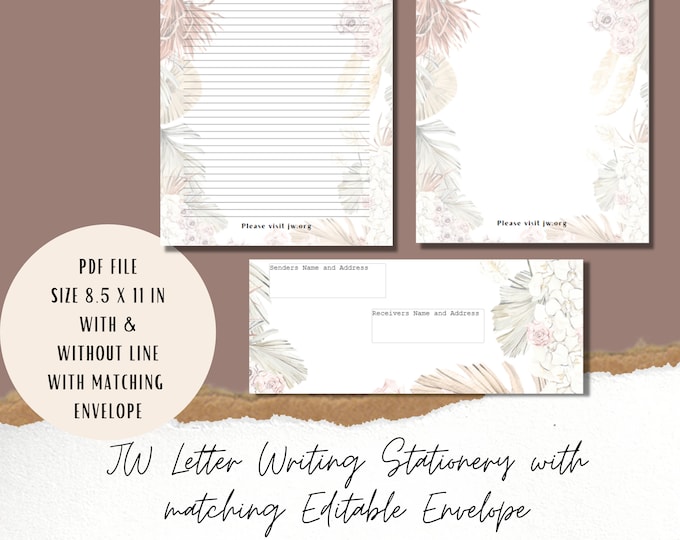 JW Printable Editable Envelope for the Ministry in Bird Design | JW ...