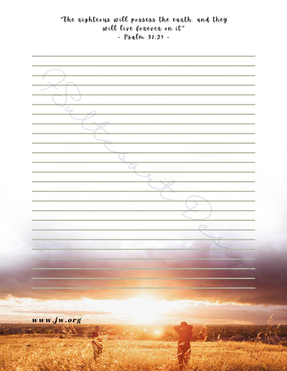 JW Printable Stationery for September Campaign Enjoy Life Forever | JW ...
