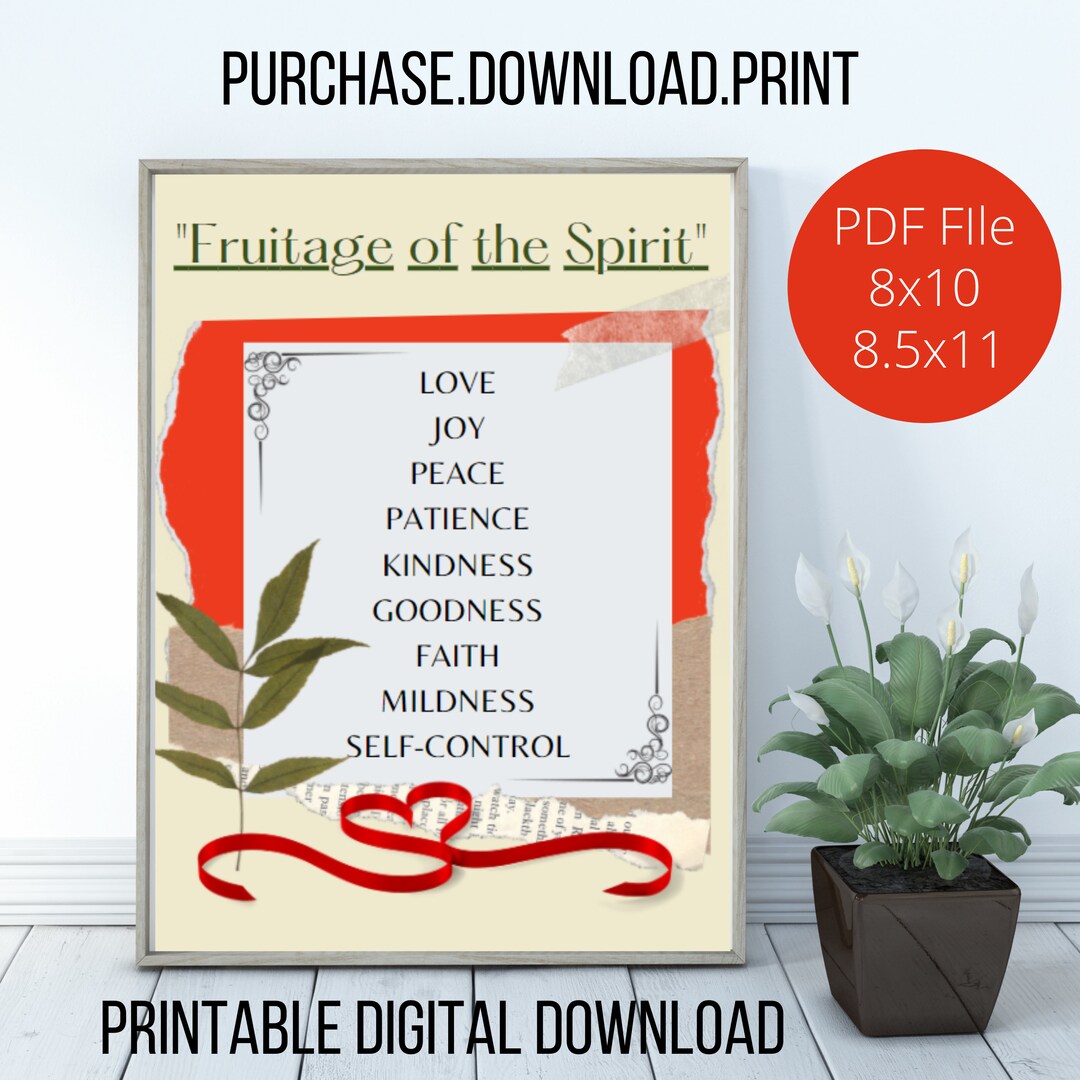 JW Fruitage of the Spirit Digital Download | Printable Fruitage of the ...