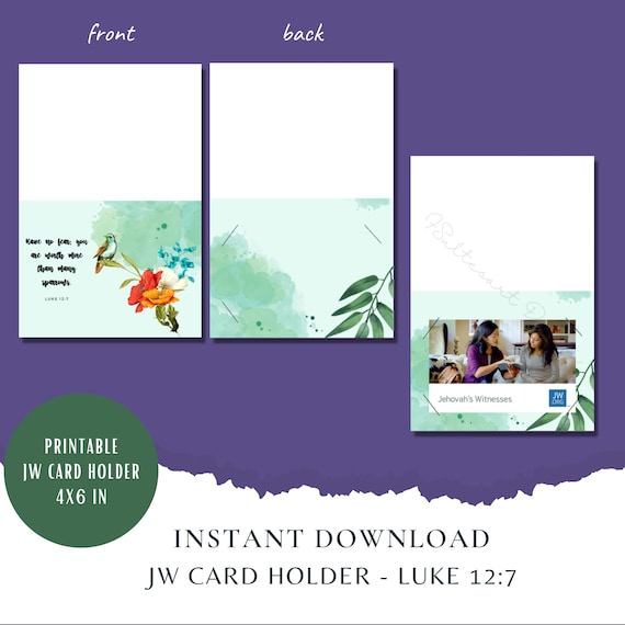JW Printable Card Holder JW Gift Ideas JW Ministry Ideas | Etsy