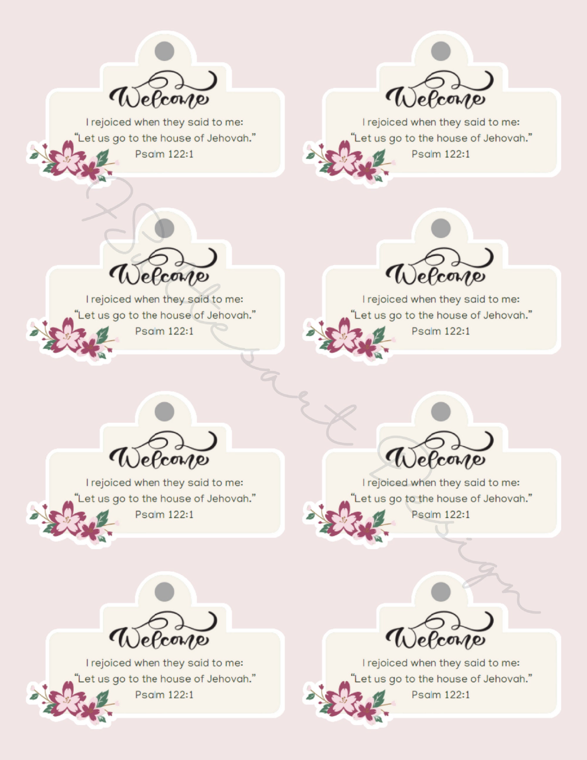 JW Printable Welcome Sticker Pack JW Printable Gift Tag - Etsy