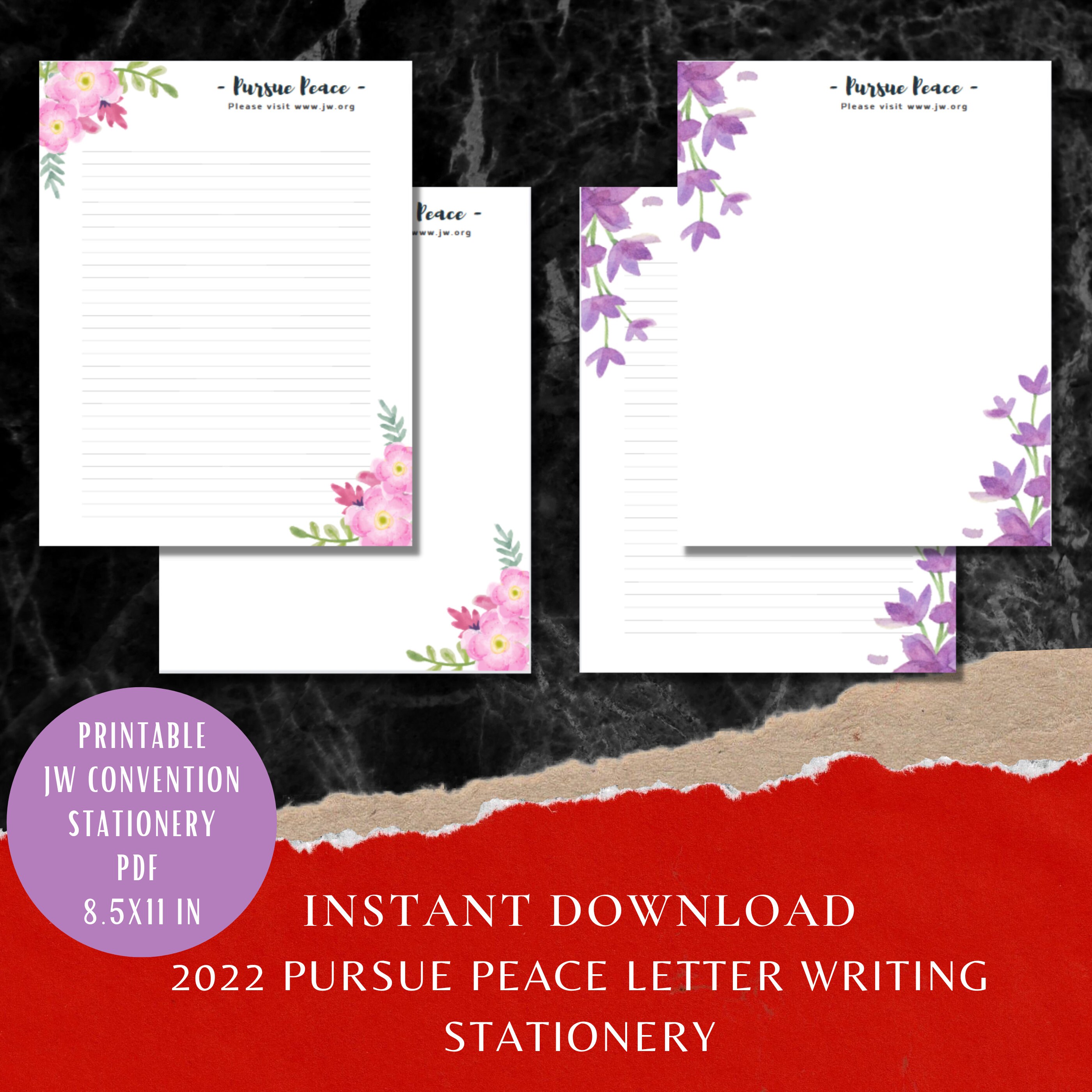 JW Letter Writing Stationery Invitation Letter Writing Ideas - Etsy