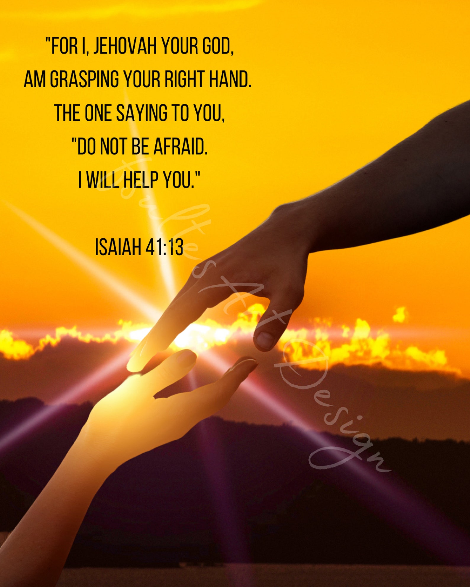 JW Digital Download Isaiah 41:13 Do not be afraid I will | Etsy