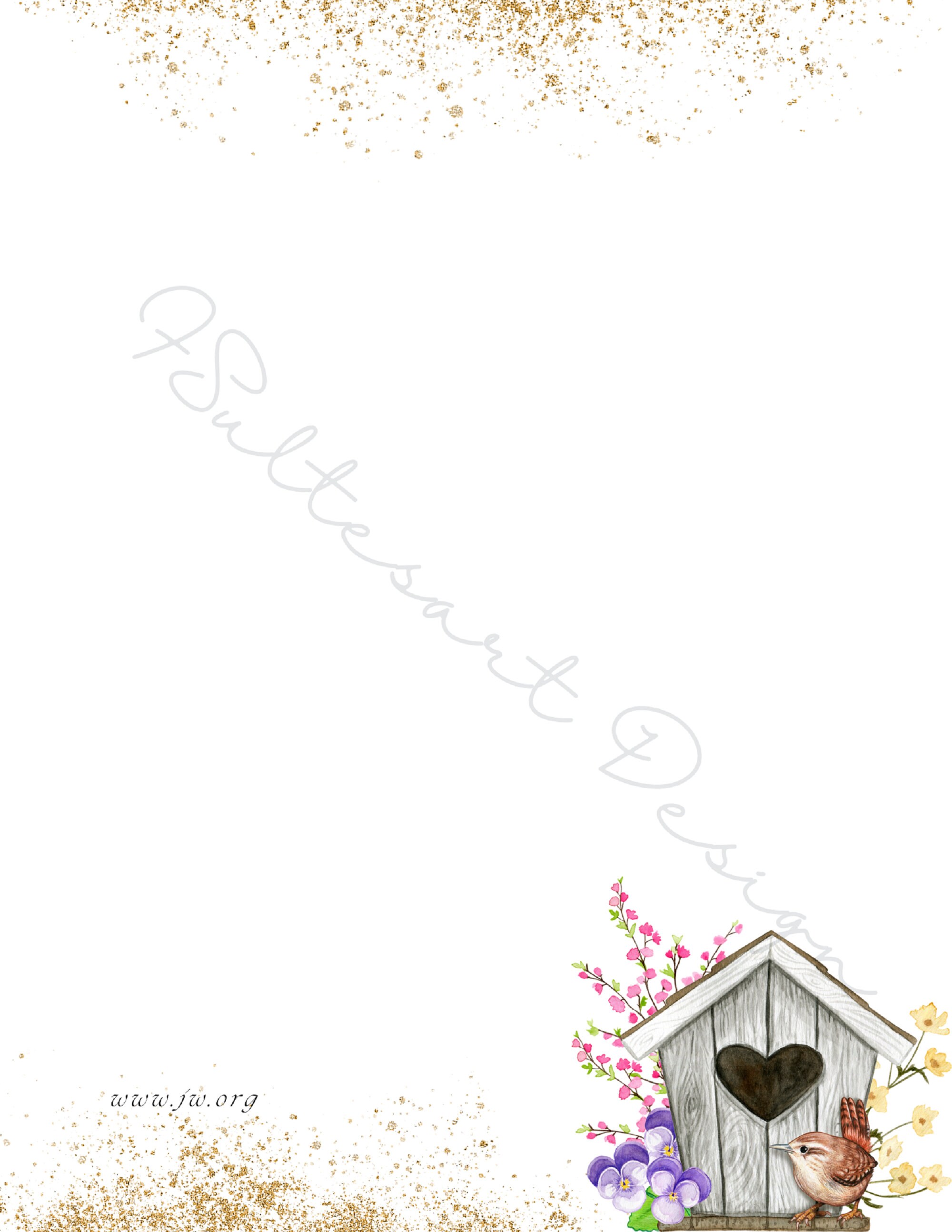JW Everyday Letter Writing Stationery - Bird House Design | Ministry ...