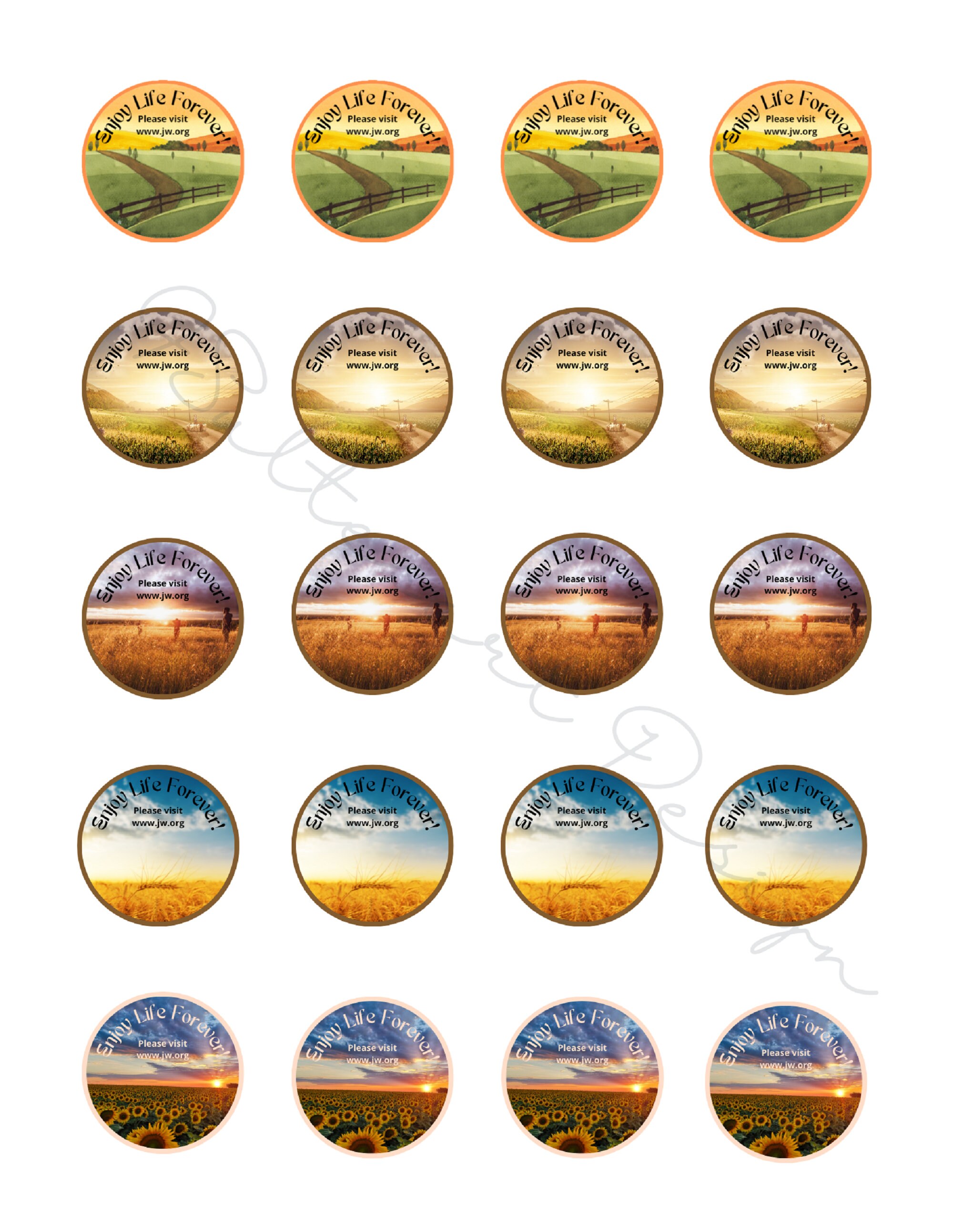 JW Enjoy Life Forever Sticker Pack - Round and Rectangle Style | JW ...