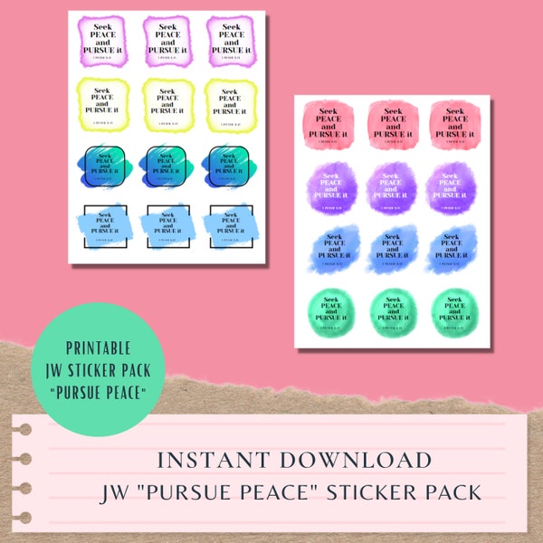 2022 Pursue Peace Convention Stickers - Etsy