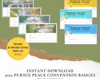 Pursue Peace 2022 Convention Name Badges Printable JW Digital Download ...