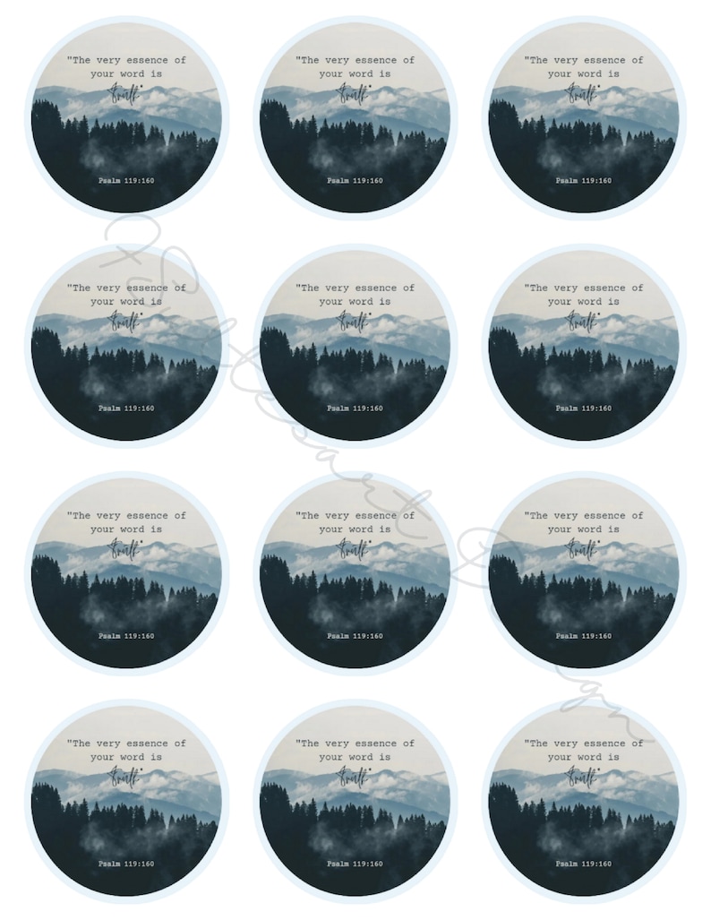 JW 2023 Year Text Psalm 119:160 JW Printable Sticker Pack JW Digital ...