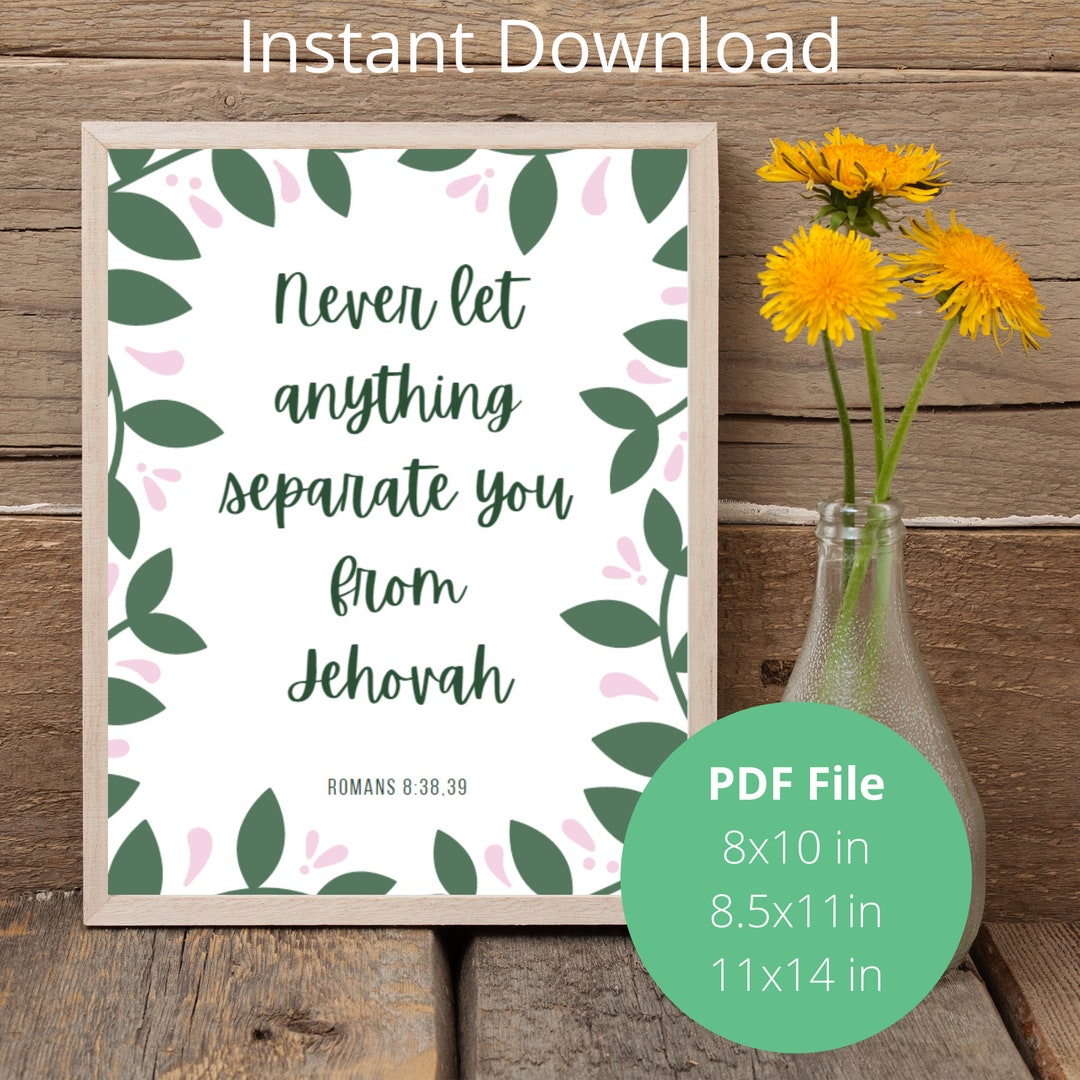 Jw Quotes 1 Peter 5 10 Wall Art | JW Bible Verse Digital Print | JW