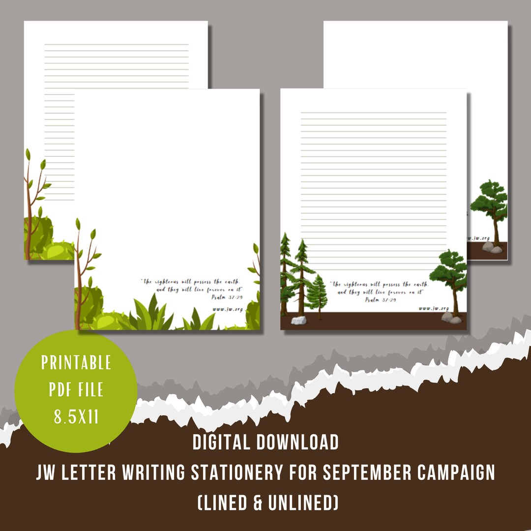 JW Printable Stationery for September Campaign Enjoy Life Forever | JW ...