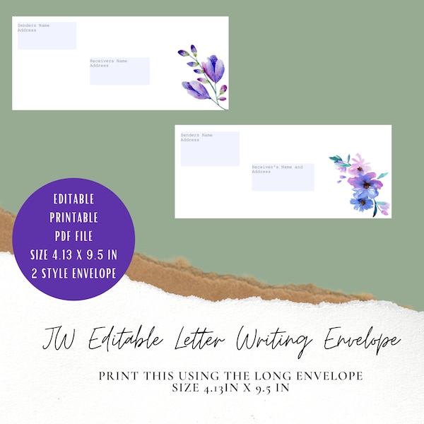 Jw Print Envelope - Etsy